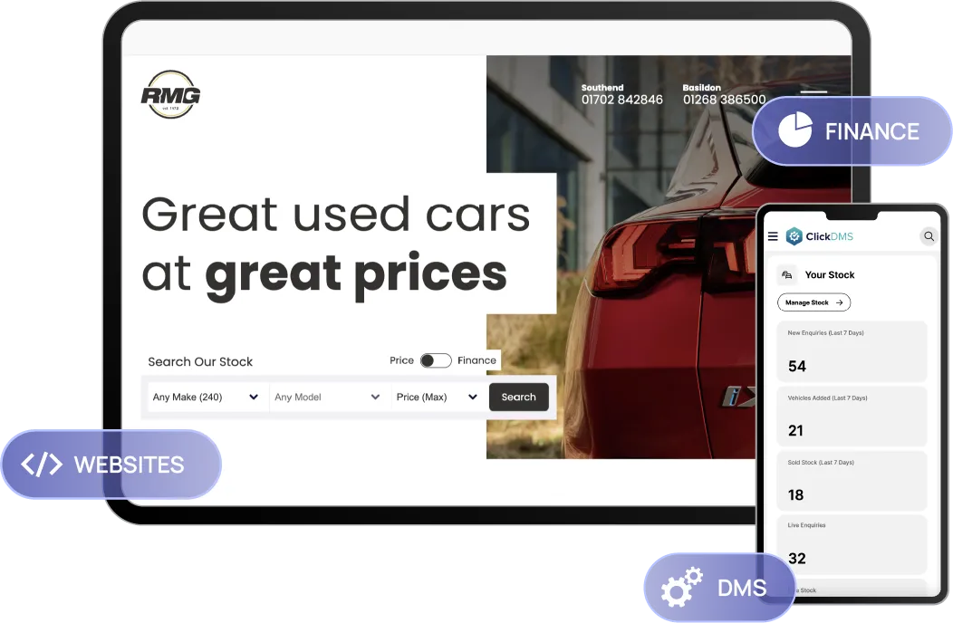 Dealer Websites, DMS & Finance Integration | Click Dealer